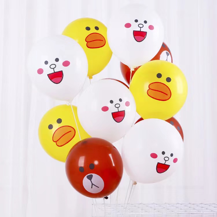 (แพค5ใบ) ????สีใหม่ ลูกโป่ง 10 12 นิ้ว ลูกโป่งยางเกาหลี หน้ายิ้ม ลาย ...