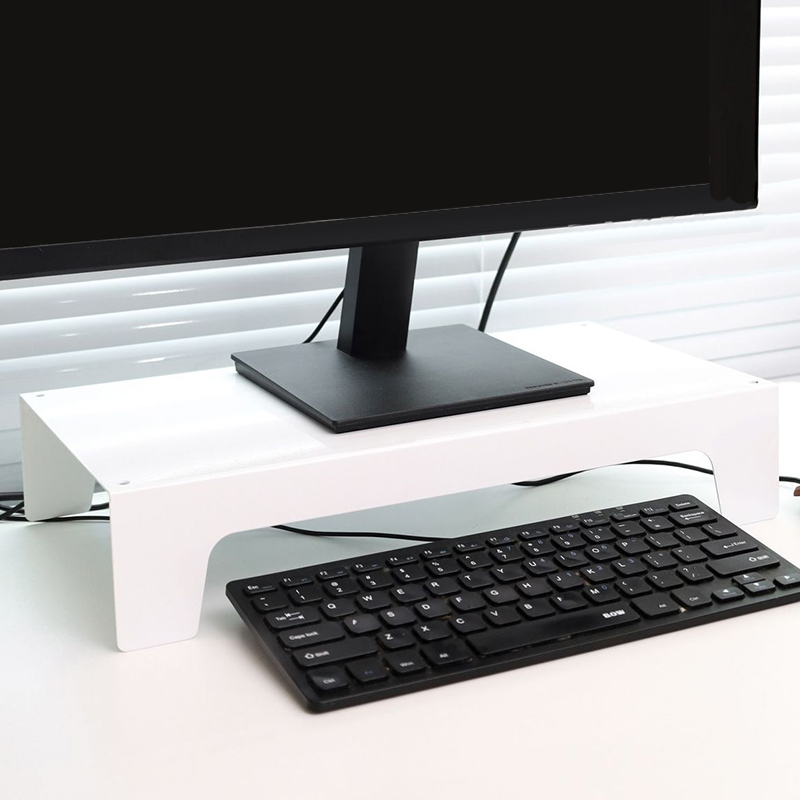 Computer Monitor Heightening Holder Office Desk Storage Container PC ...