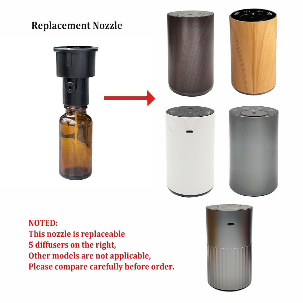 Portable Wood Grain Waterless Essential Oil Aroma Diffuser for Car Home ...