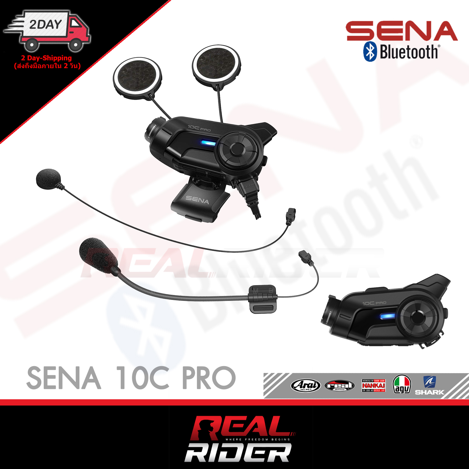 SENA Bluetooth รุ่น 10C PRO บลูทูธติดหมวกกันน็อค - Real Rider - ThaiPick