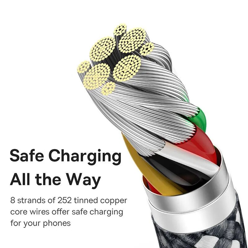Baseus 100W USB A To USB C Cable USB-C PD Fast Charging Charger Wire ...