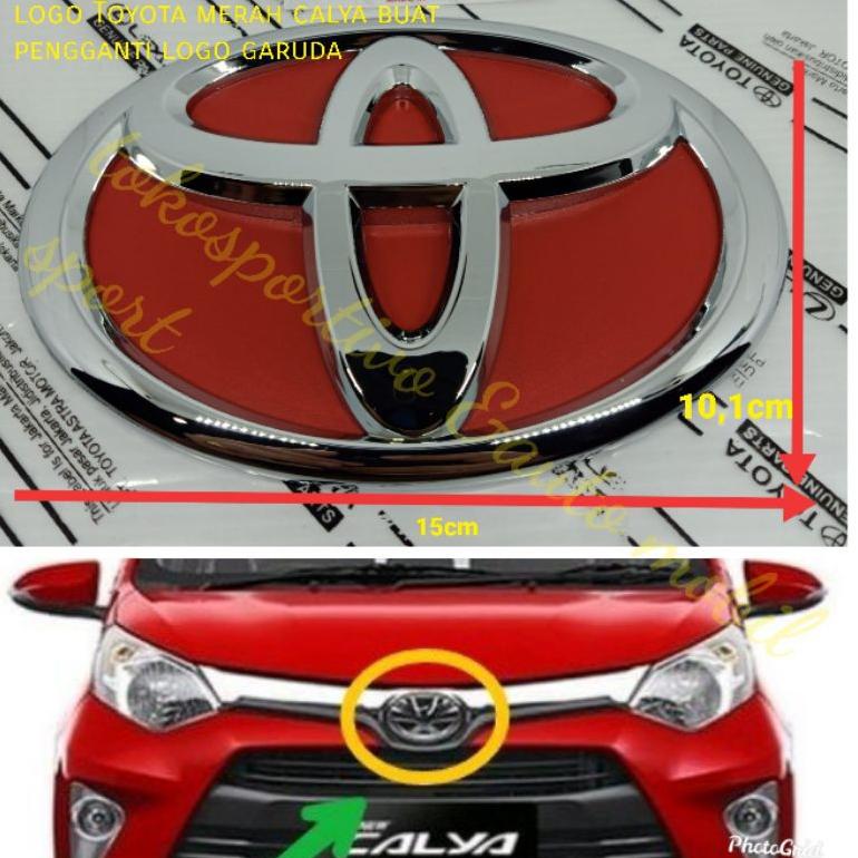 Logo Lambang Emblem Toyota Calya Krome Merah Buat Pengganti Logo Garuda ...