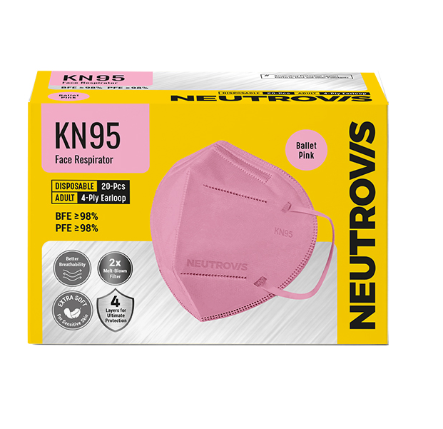 NEUTROVIS KF94 / KN95 Face Mask Jet Black / SWEET MACARON/ POOL BLUE ...