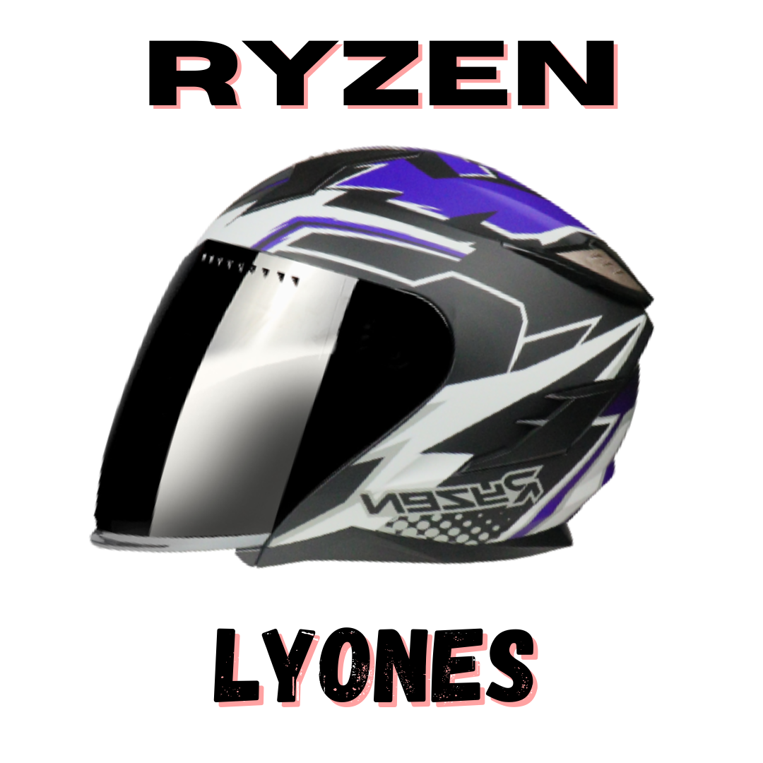 RYZEN ZX-740 Lyones Half-Face Dual Visor Helmet | Lazada PH