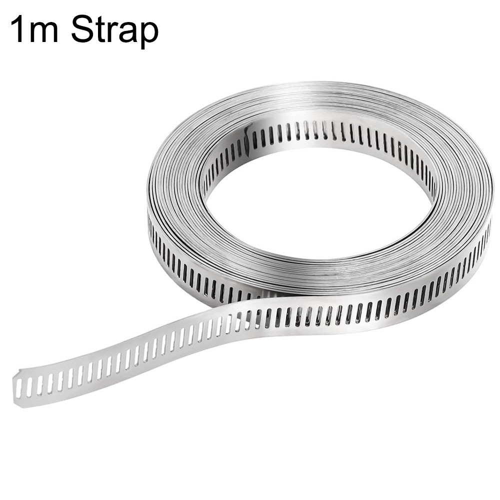 New 304 Stainless Steel Hose Clamps Adjustable Large Worm Gear Clip DIY ...