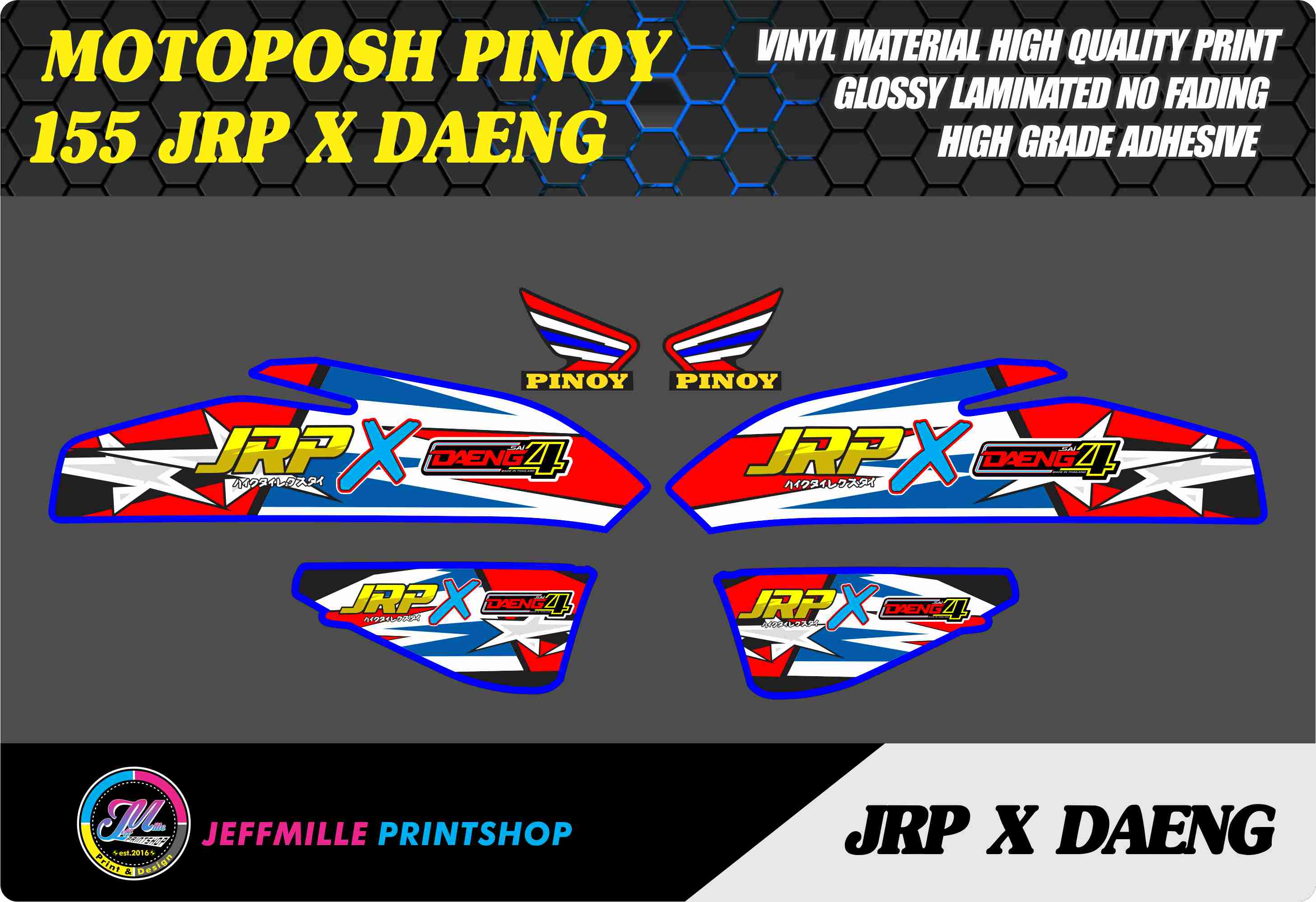 Motoposh Pinoy 155 JRP X Daeng Sticker Decal Lazada PH motoposh-pinoy-155-jrp-x-daeng-sticker-decal-lazada-ph