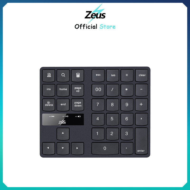 Zeus 2.4GHz 35 keys Mini Wireless Numeric Keypads Numpad For Laptop PC ...