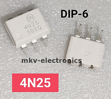 (1ตัว) 4N25 , Optocoupler , DIP-6 , Phototransistor Output | Lazada.co.th