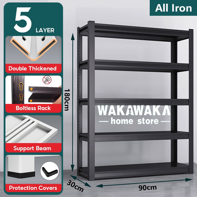 Steel Rack Boltless Rack 5 Layer Heavy Duty Adjustable Height Stante Grocery Rack Warehouse ...