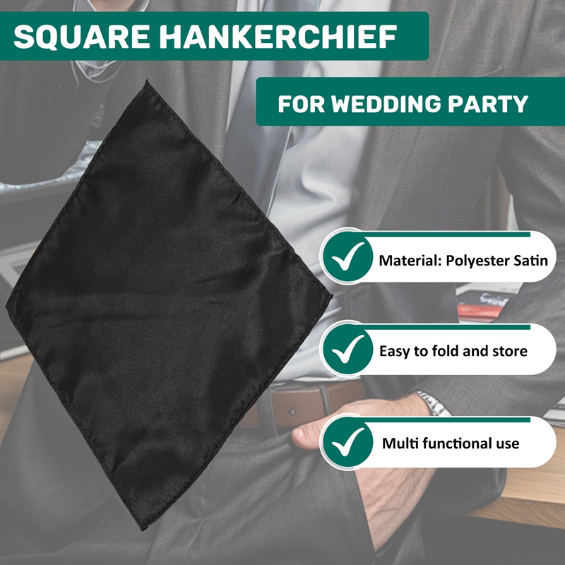 J5(OQKZ) Mens Pocket Hanky Plain Color Wedding Square Hankerchief ...