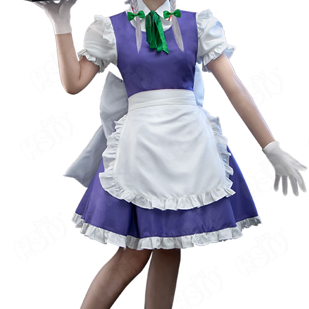 Izayoi Sakuya Cosplay Costume Anime Touhou Project Costume HSIU Maid ...