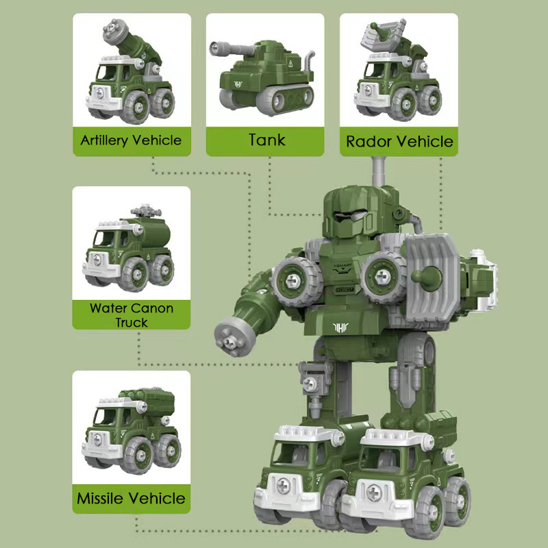 【SG Ready Stock】5in1 Build The Autobots Transformer Robot Toy ...