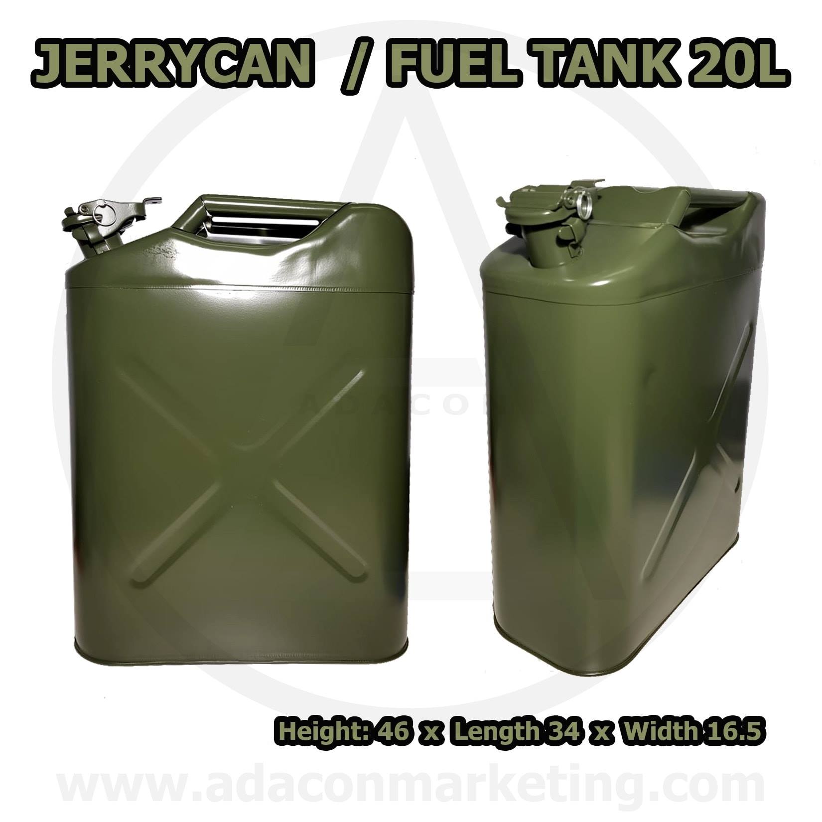 Jerry Can 20 liters Fuel Tank Metal Petrol and Diesel | Lazada PH