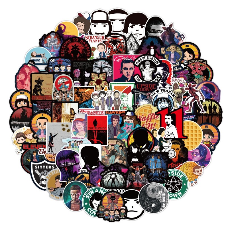 【New arrival】10/50/100pcs Pack Stranger Things Stickers Waterproof PVC ...