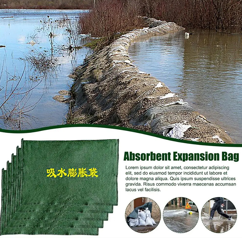 Water Absorbent Sandbags Flood Barrier Bags Reusable Flood Dam Bags For ...