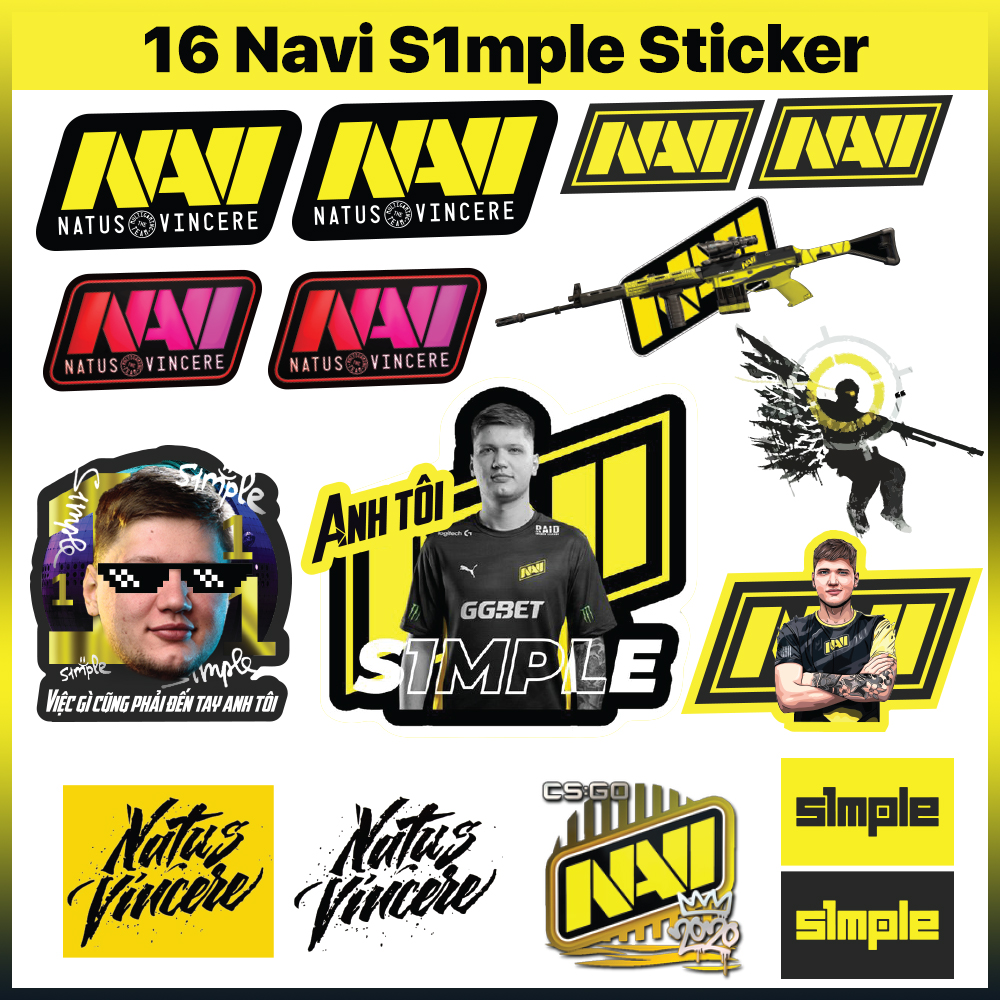 Hình Dán Sticker Csgo S1mple LOL Astralis Liquid G2 Nip Navi - Khổ A4 Chống Thấm Nước | Lazada.vn