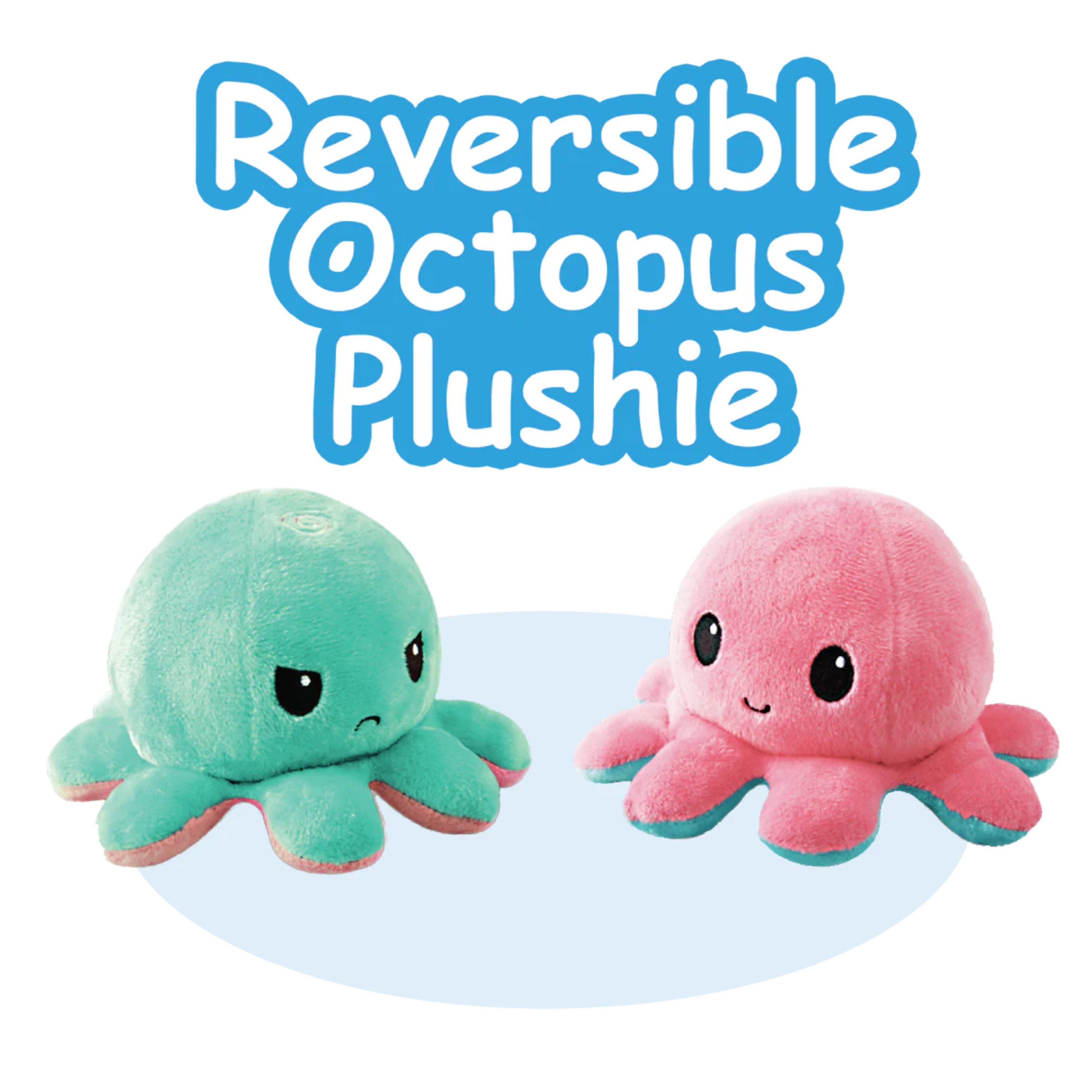 Double Sided Reversible Octopus Soft Doll Reversible Plush Mood Octopus ...