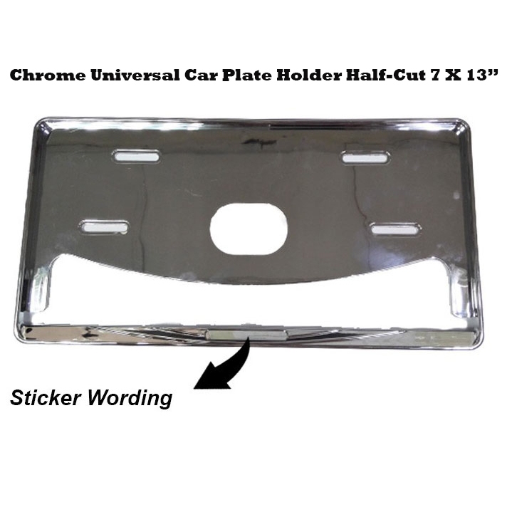 Chrome Universal Car Number Plate Holder Half-Cut 7 X 13” | Lazada