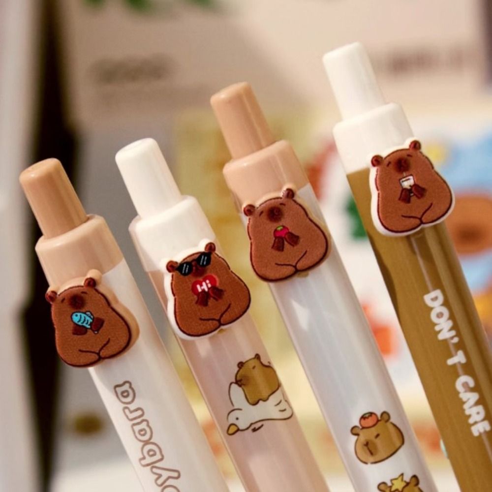 Stationery Kawaii Capybara Gel Pen Cartoon 0.5mm Erasable Pen ST Nib ...
