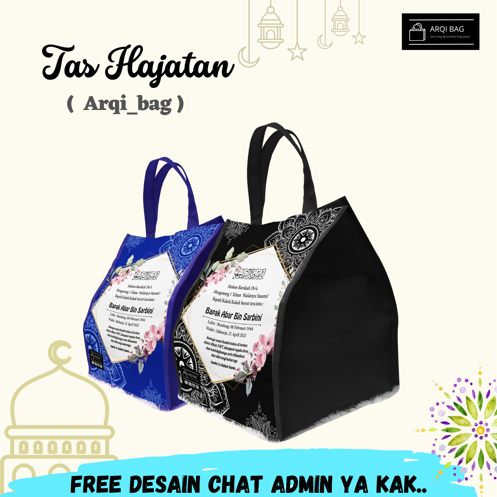 ( 180 pcs) Tas Hajatan Mengenng 40 100 1000 Hari 1 2 Tahun , Tasyakuran ...