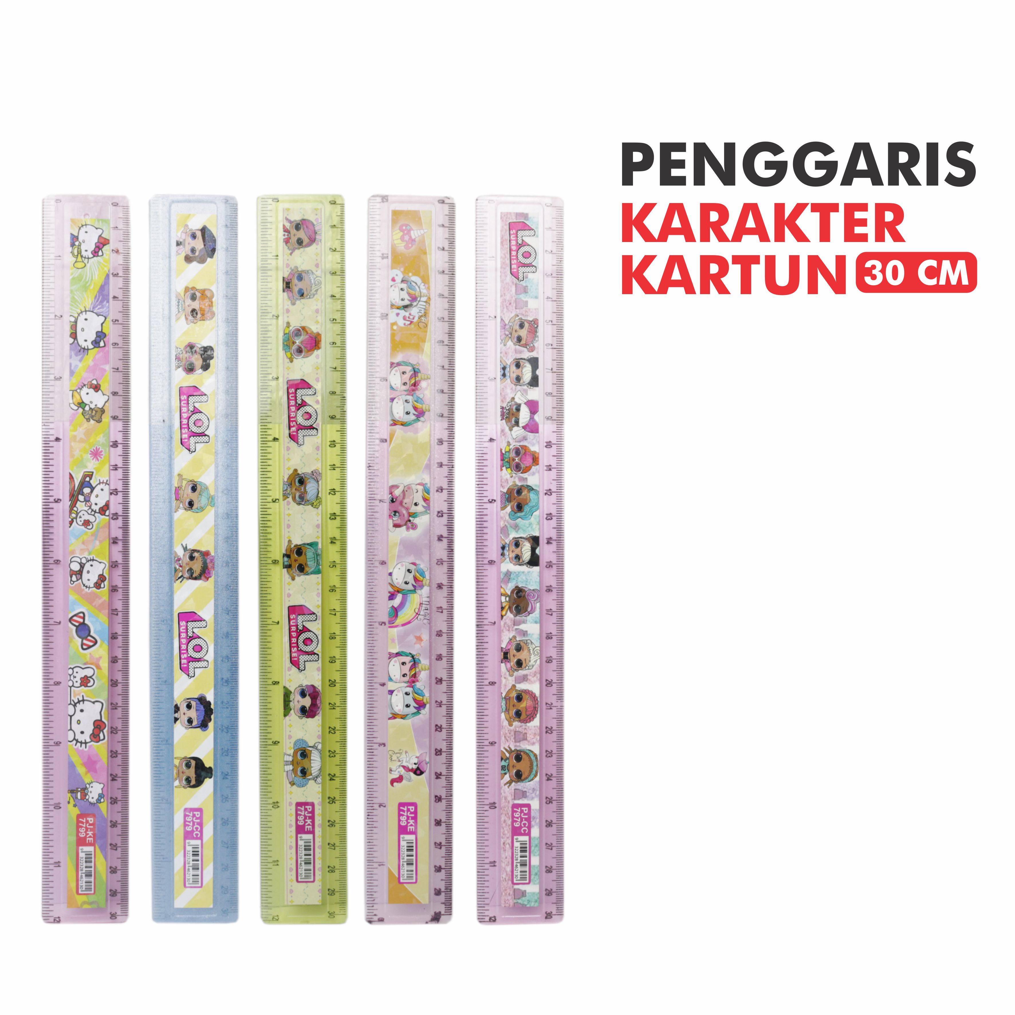 Penggaris 30 Cm Garisan Motif Karakter Kartun Lucu Macam Warna | Lazada ...