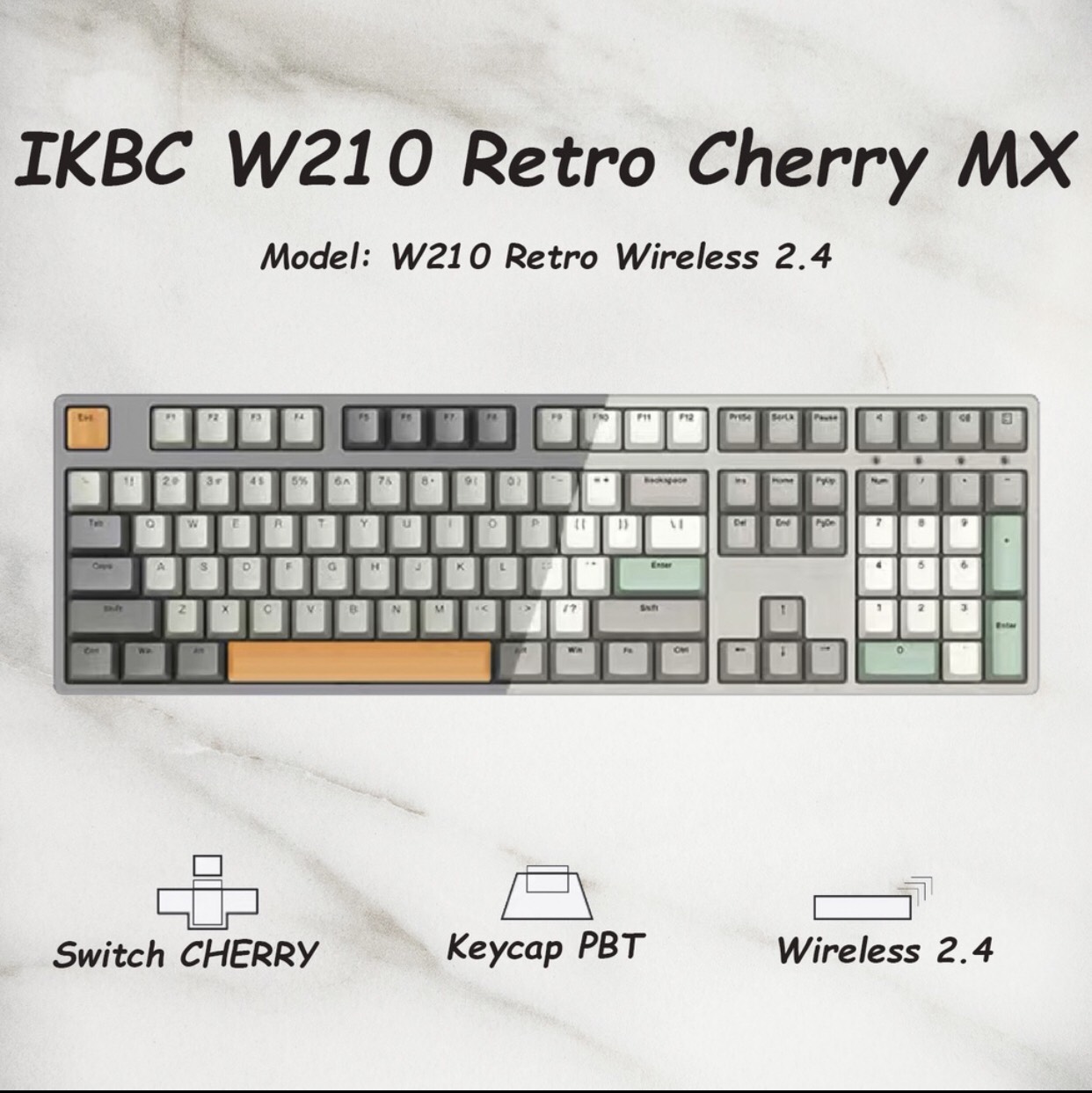 [PRE-ORDER] Bàn phím cơ không dây IKBC retro cherry MX W210 | Lazada.vn