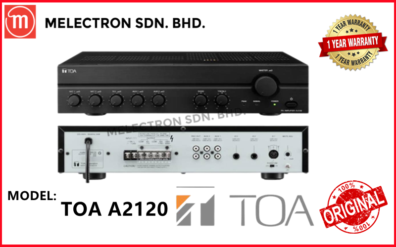 TOA A-2120 Mixer Power Amplifier (120W) | Lazada