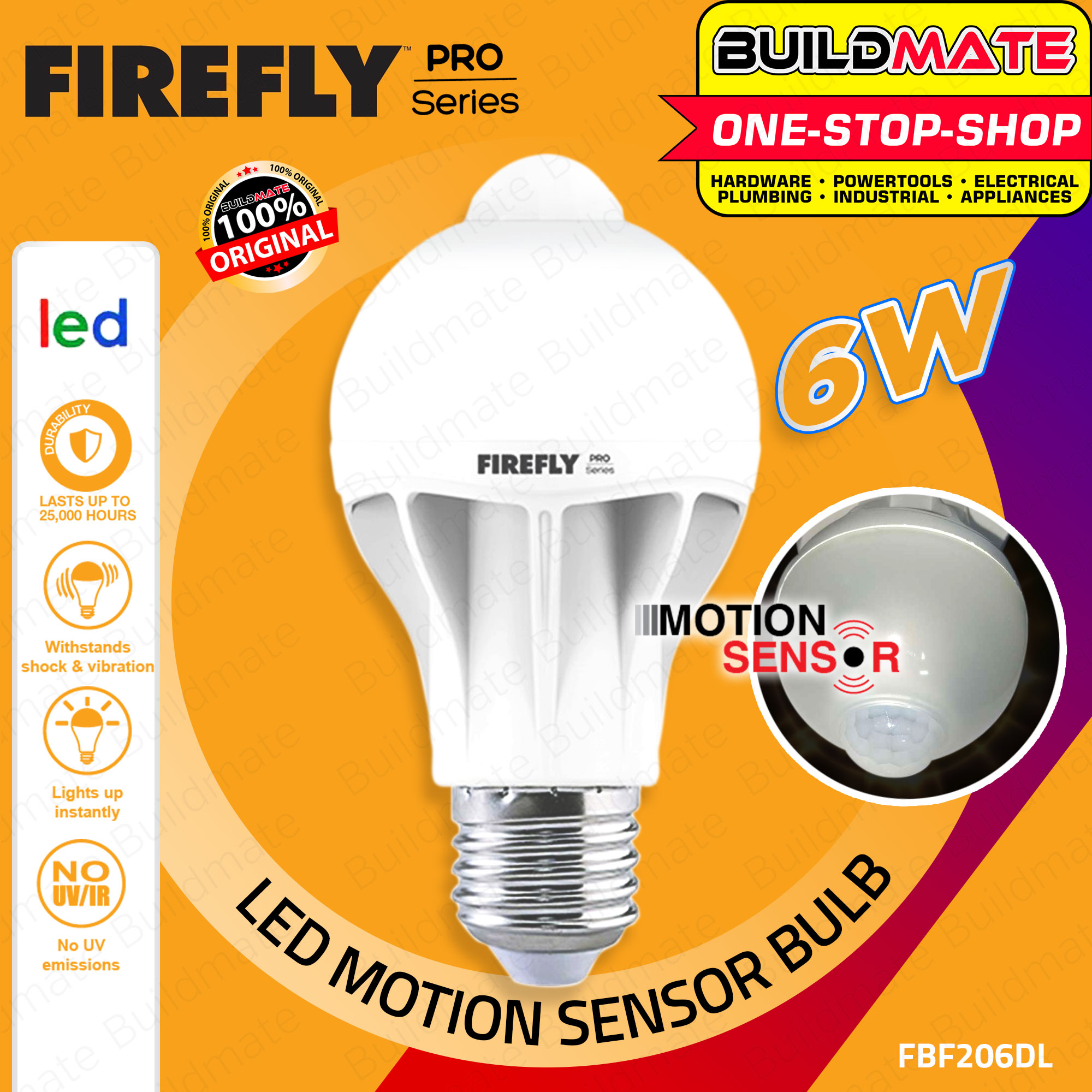 FIREFLY Pro Functional LED Motion Sensor Bulb 6W FBF206DL 100% ORIGINAL ...