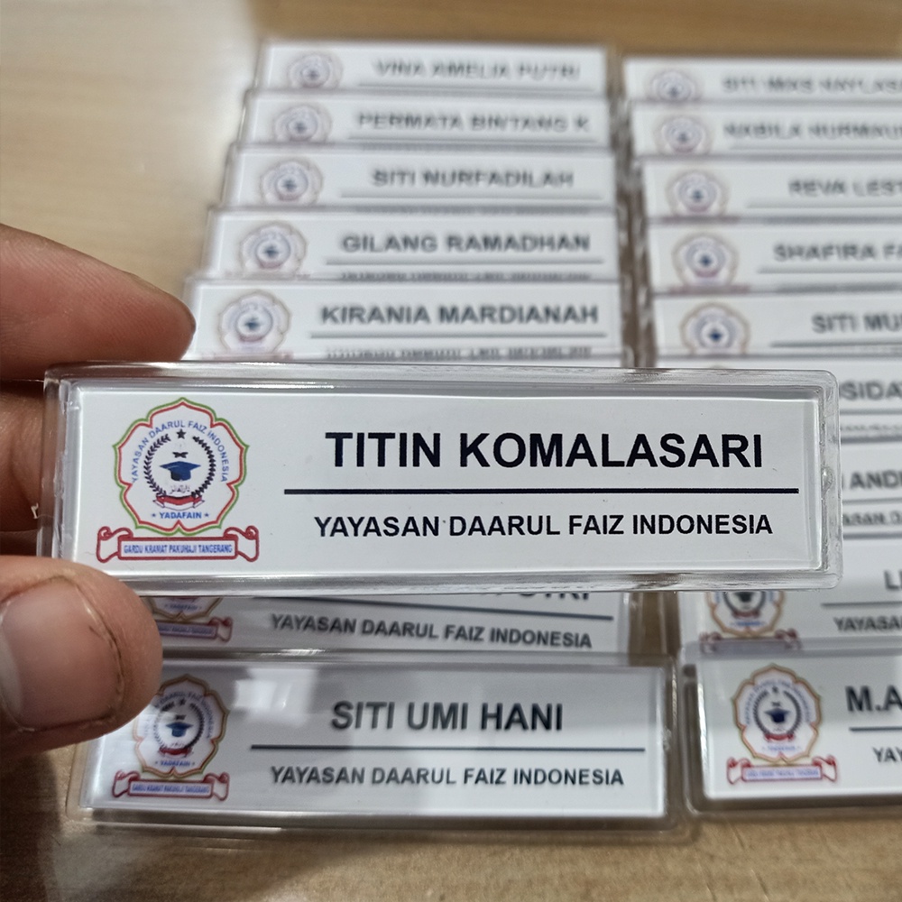 [COD] Papan Nama Dada Name Tag / Name Tag Akrilik Murah Satuan / Papan ...