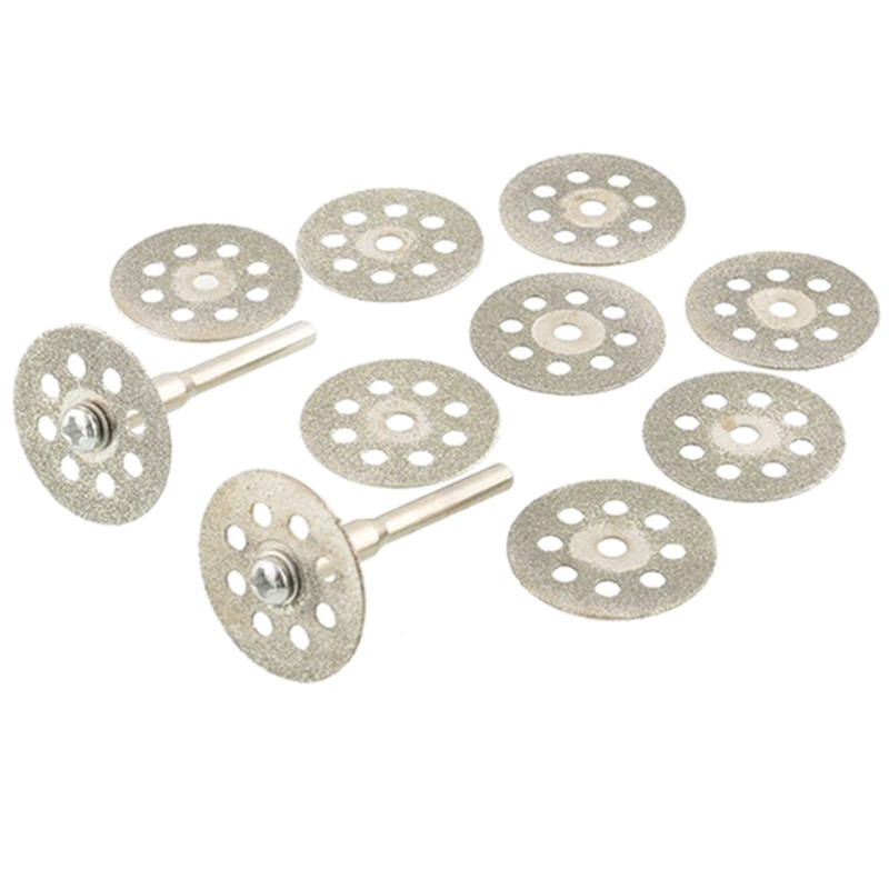 (GDSW) 10Pcs Mini 22mm Diamond Cutting Disc Saw Blade 20Pcs 3mm Shank Diamond Grinding Burr ...