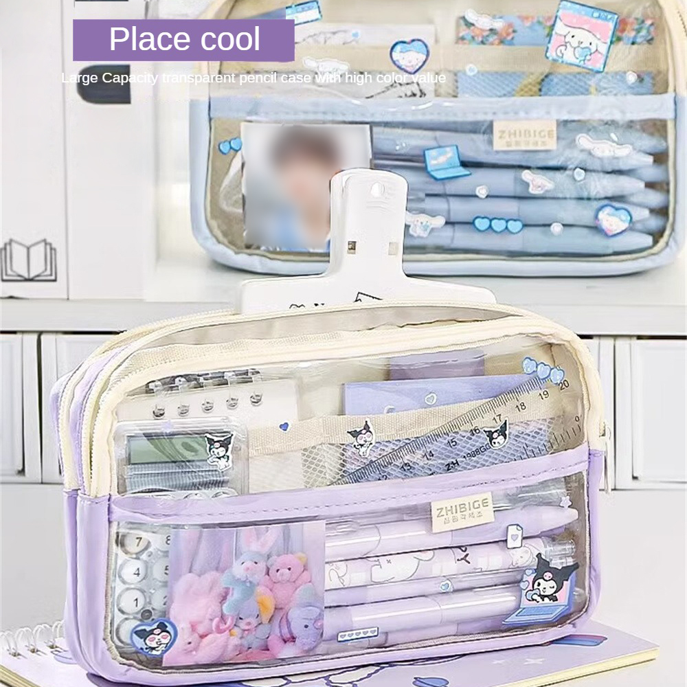 Pencil Case Large Capacity Cute Student Stationery Storage Pencil Bag ...