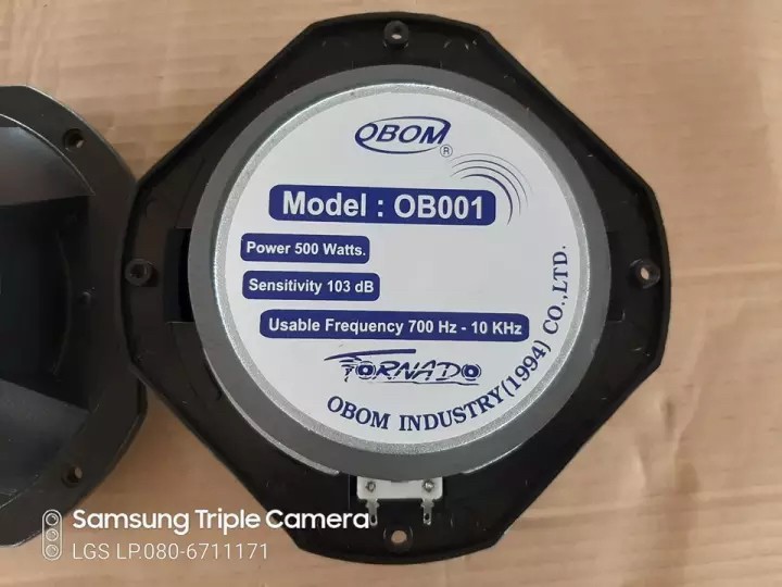 OBOM TORNADO- OB001 โอบอ้อม เสียงแหลม 500W ทวิตเตอร์จรวด(จำนวน1ตัว ...