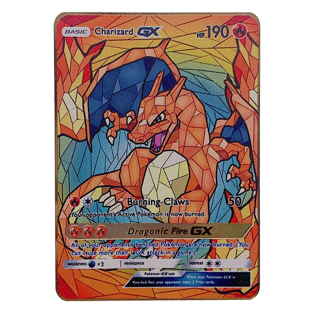 【Yibei Fairy Tale Toy City】Pokemon Cards Metal Pikachu Gold Card ...