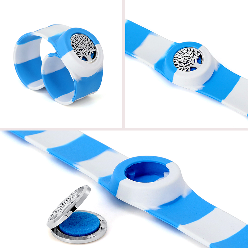 Silicone Essential Oil Men Braclet for with Locket Perfume Diffuser ...