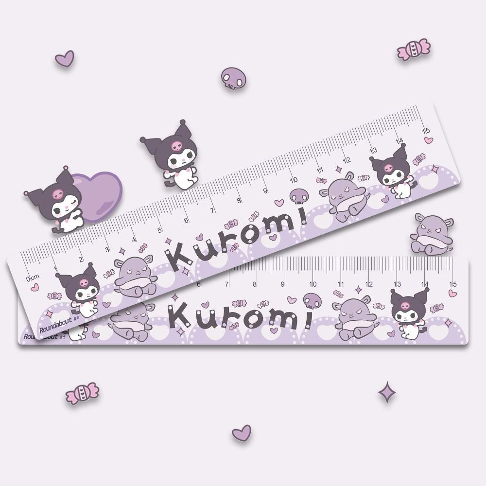 Melody Kuromi Cinnamoroll 15cm Drafting Straight Ruler Multifunctional ...