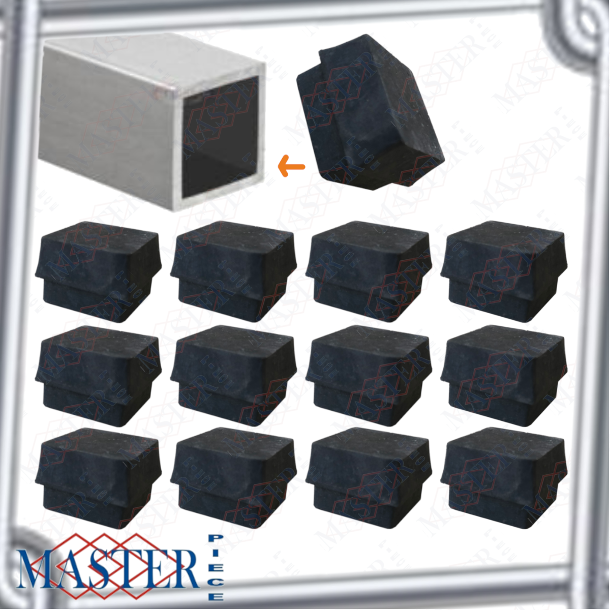 (12 PC) Rubber Square Cap 1" x 1" | Lazada PH