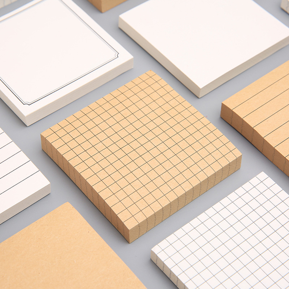 【Dream Sailing Store 】Minimalist Sticky Notes Grid/Lined/Blank Note Pad ...