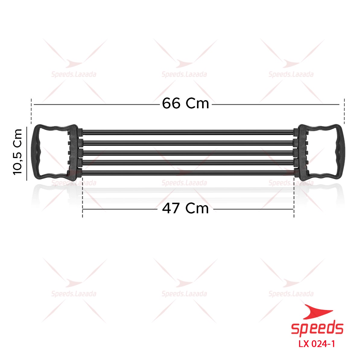 SPEEDS Adjustable Rubber Chest Expander Alat Fitness Pembentuk Otot ...