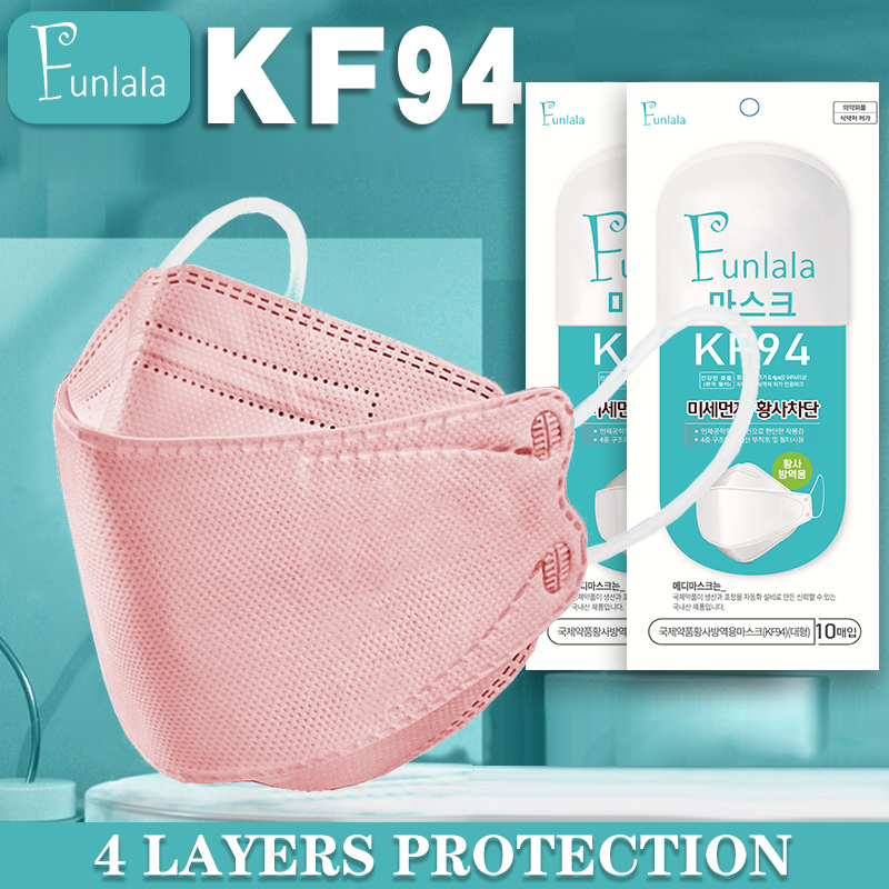 KF94 Original 100pcs Pink Beige Kf94 Face Mask KF94 Nanofiber Filter ...