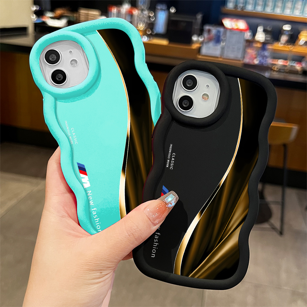 UCUC for Samsung A06 Back Cover Auto Golden Line Creative Candy Color ...