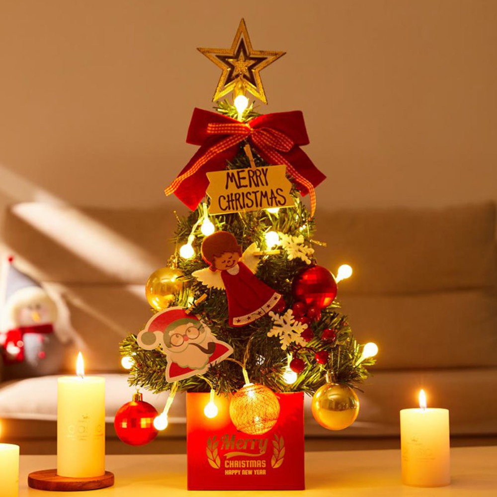 Xmas Decoration Small Pendant Mini Christmas Tree With Light Jingle ...