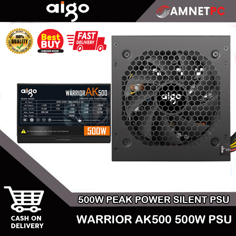 TRENDING (AMNETPC) Gaming Power Supply Aigo AK500 PFC Max 500W for ...