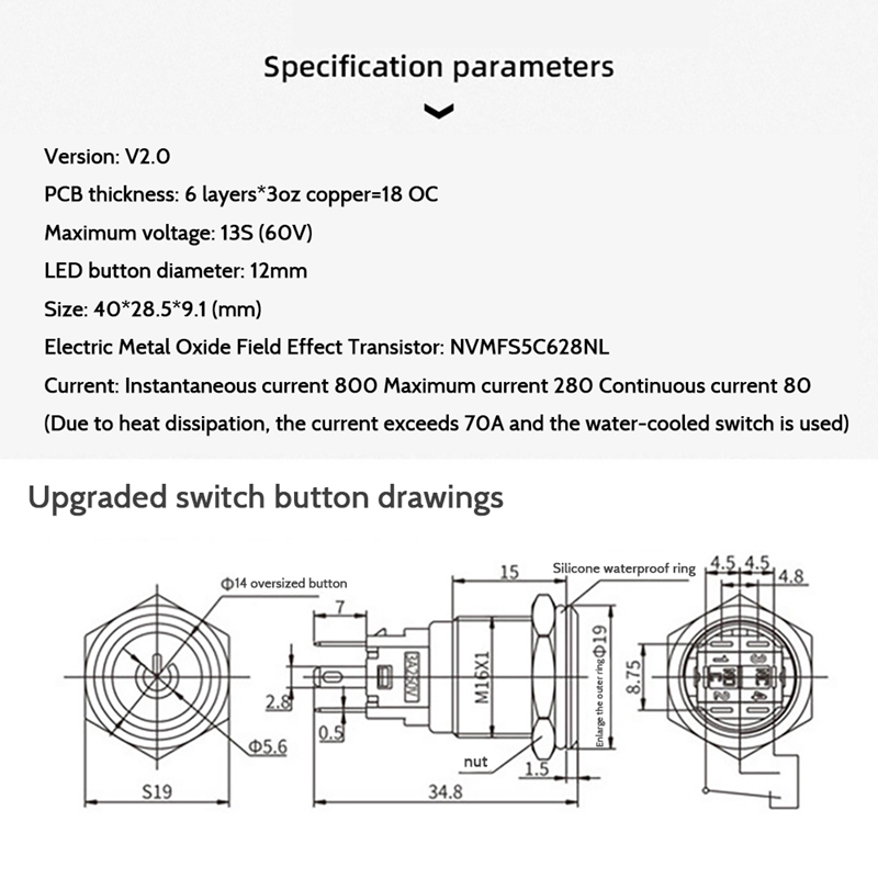 FLIPSKY Electric Skateboard 280A 13S Anti Spark Switch Pro for EBike ...