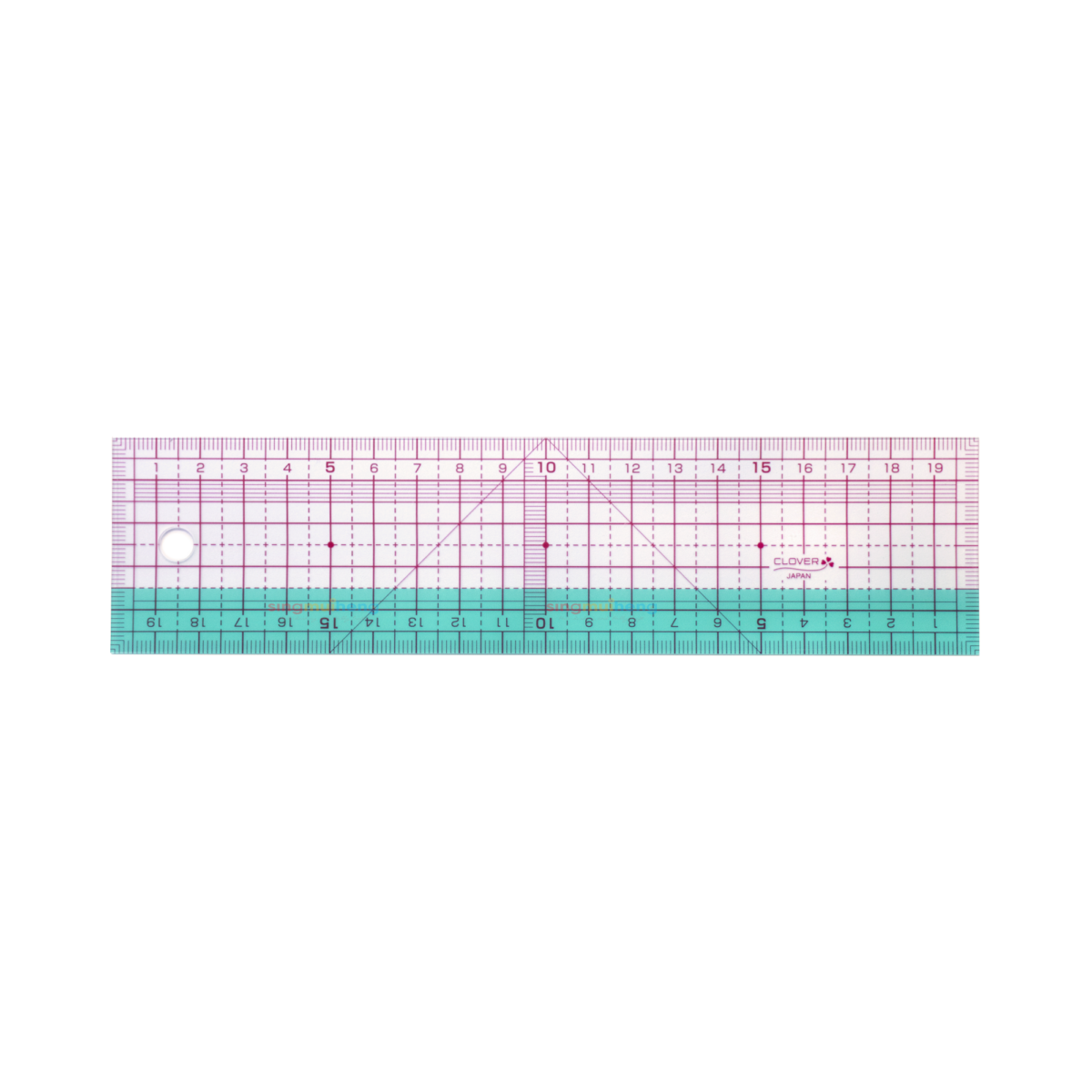 Clover Sewing Supplies Clover 20cm Grid Ruler 25-054 - Flexible Sewing ...