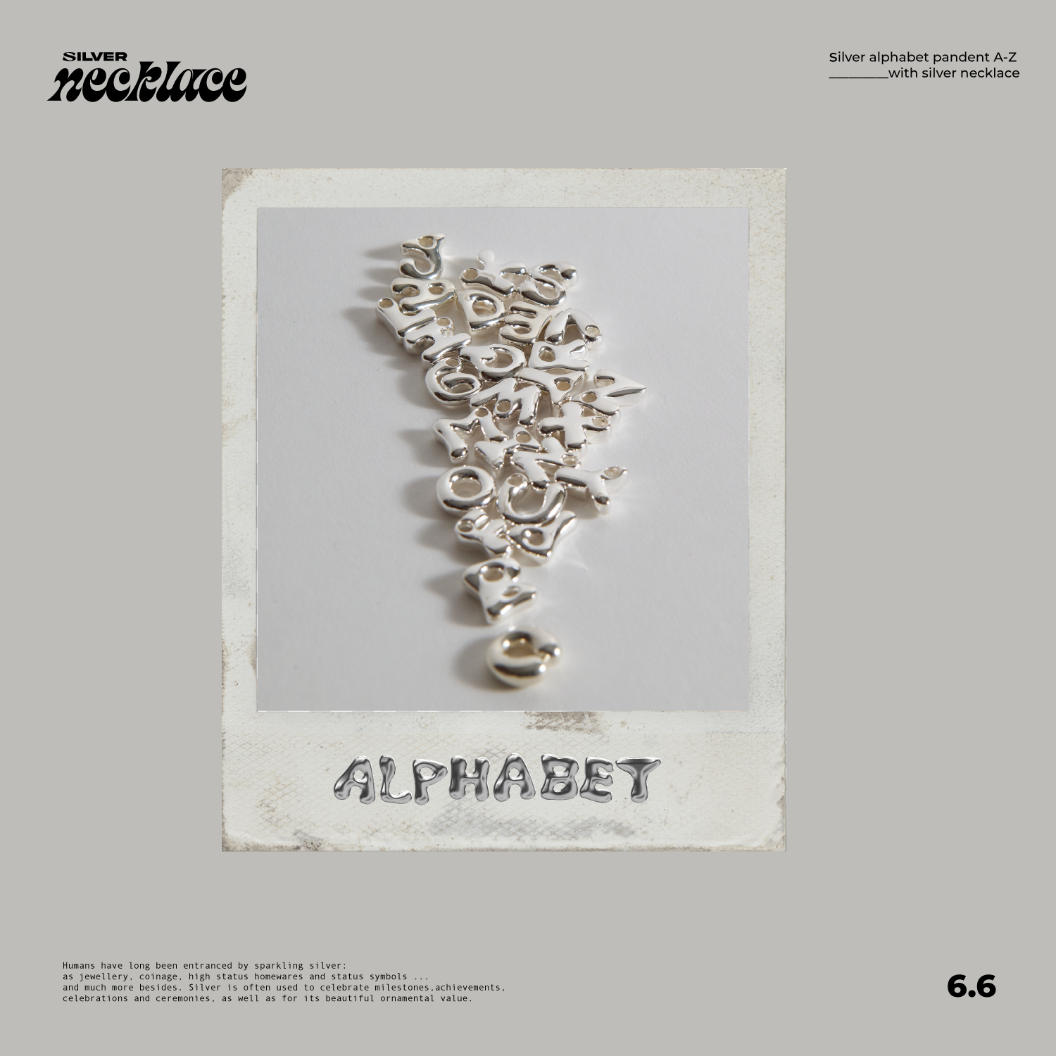 Ctrlshift - Alphabet silver neacklace - Ctrlshift - ThaiPick