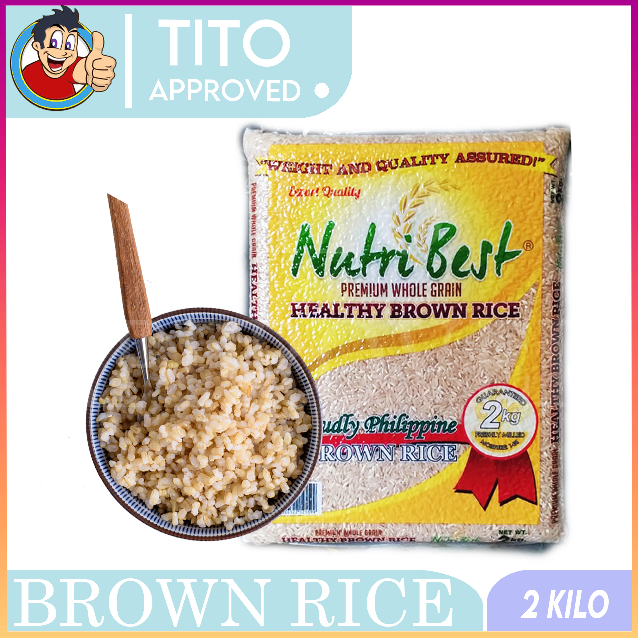 2Kilo Nutribest Nutri Best Brown Rice 2KG in Vacuum Packed Tita ...