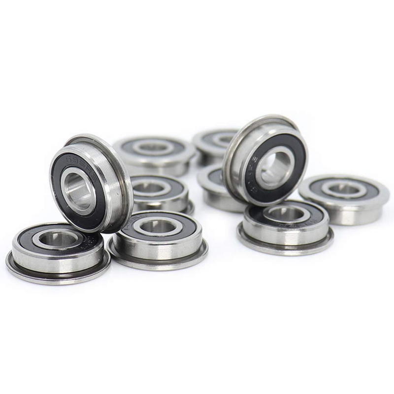 10Pcs F695-2RS Bearing 5X13X4mm Flanged Miniature Deep Groove Ball ...