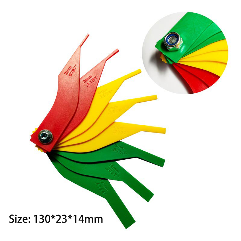 8 In 1 Brake Pad Measuring Tool Gauge Feeler Tester Scale Lining ...