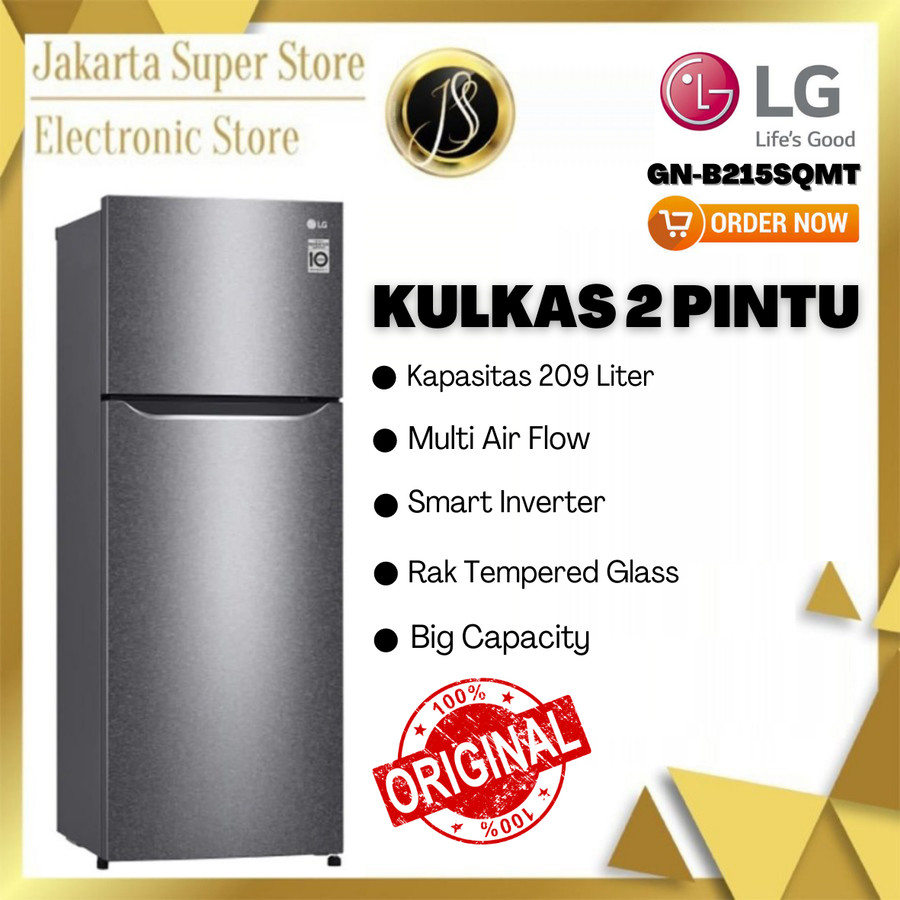 KULKAS LG GN-B 215 SQMT / 2 PINTU KAPASITAS 209 LITER | Lazada Indonesia