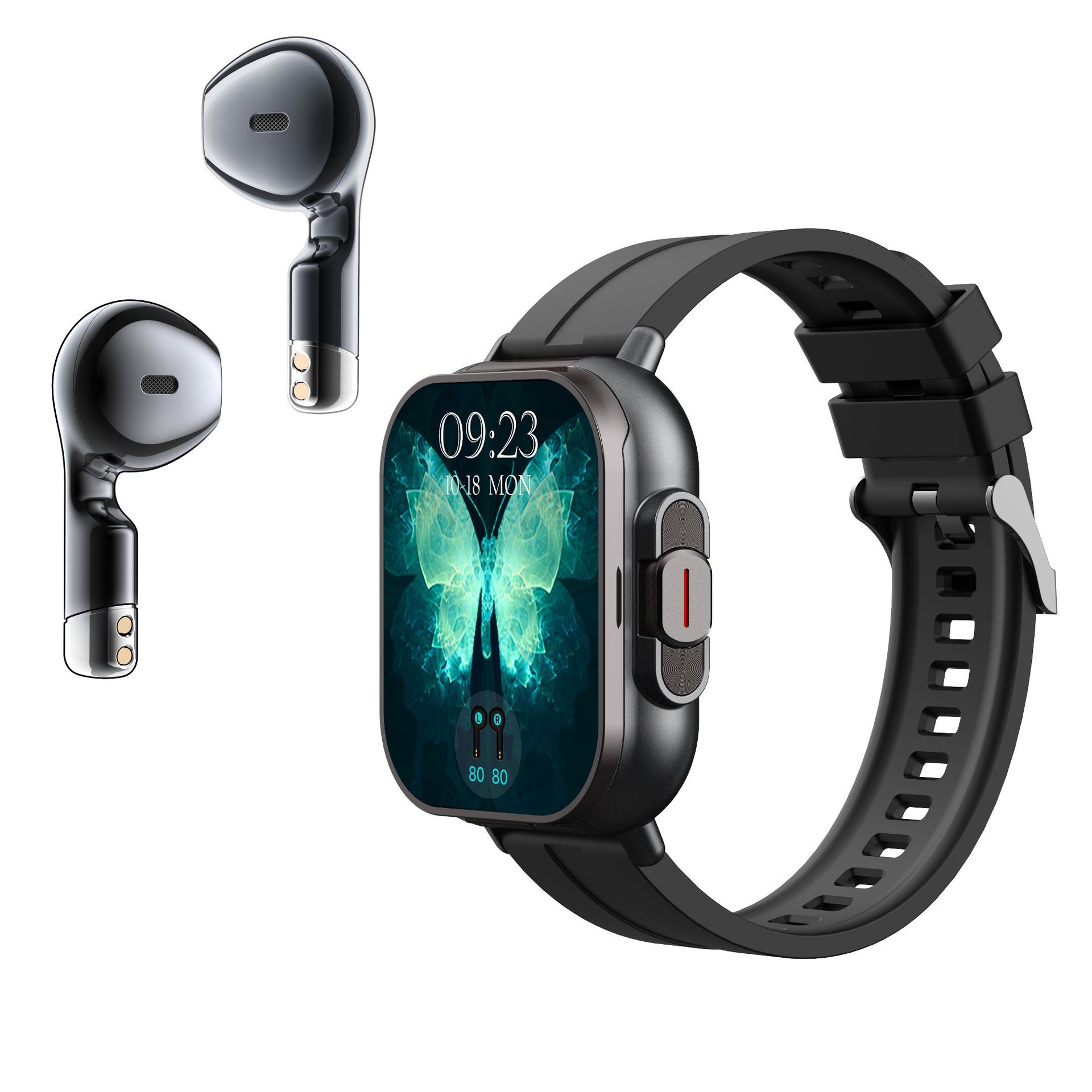 Temu Cross border Sports Outdoor Smart Watch D8 2-in-1 TWS Bluetooth ...
